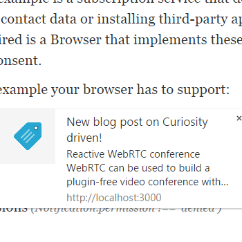 Push notifications — Curiosity driven